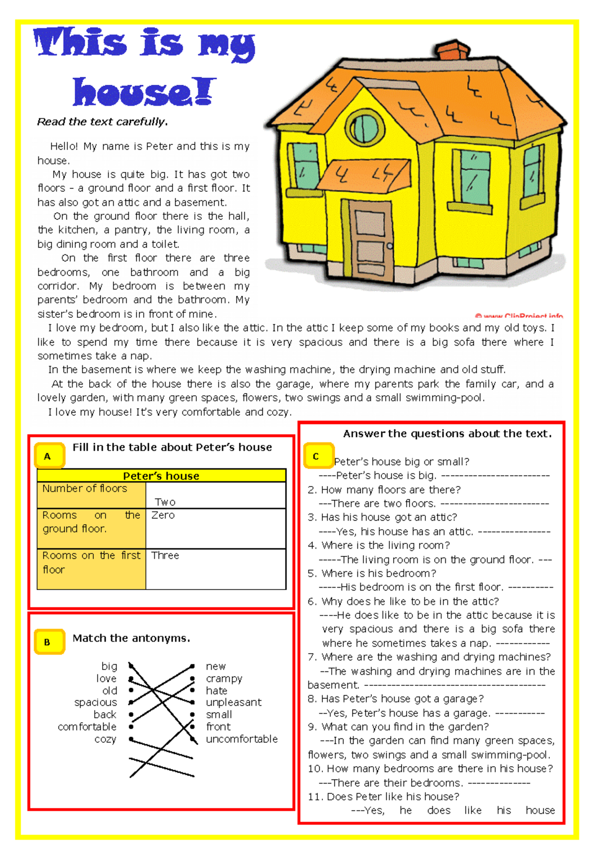 This-is-my-house-reading-comprehension-exercises 4833 (1) - Hello! My ...