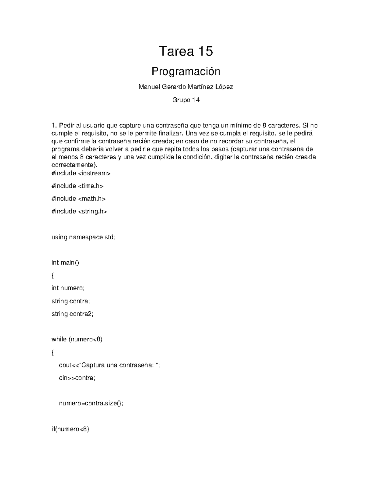 Tarea 15(Programación). Manuel Gerardo Martinez Lopez - Tarea 15 ...