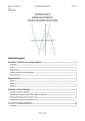 Eksamens Forberedelse - Eksponentielle funktioner: Opgave 1: Formulering! Opgave 1: hvordan man ...