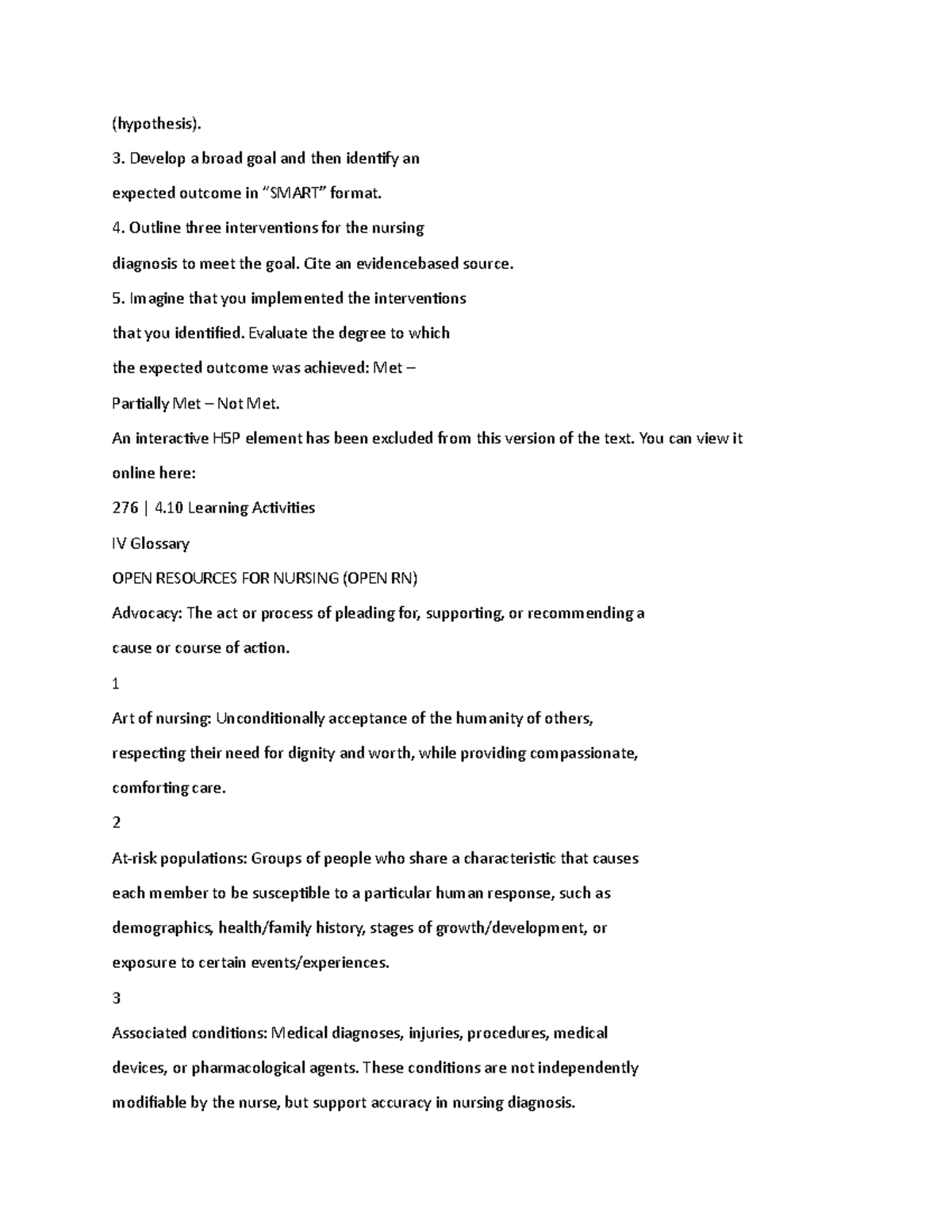 Nursing Fundamentals-73 - (hypothesis). Develop a broad goal and then ...