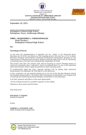 Excuse letter - Sample - FIELD OFFICE OF PAYAO BULAWAN NATIONAL HIGH ...