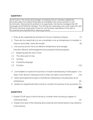 PM T1 - This is personnel management question paper - QUESTION 1 Choose ...