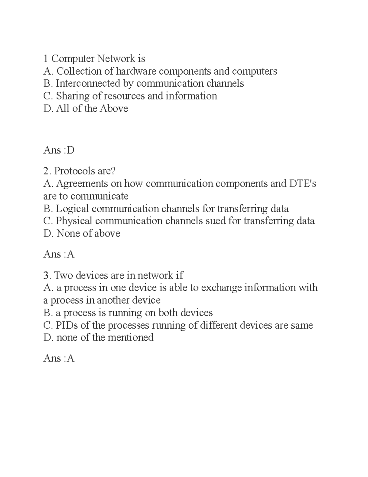 MCQ related to fundamentals of computers for BBa course - 1 Computer ...