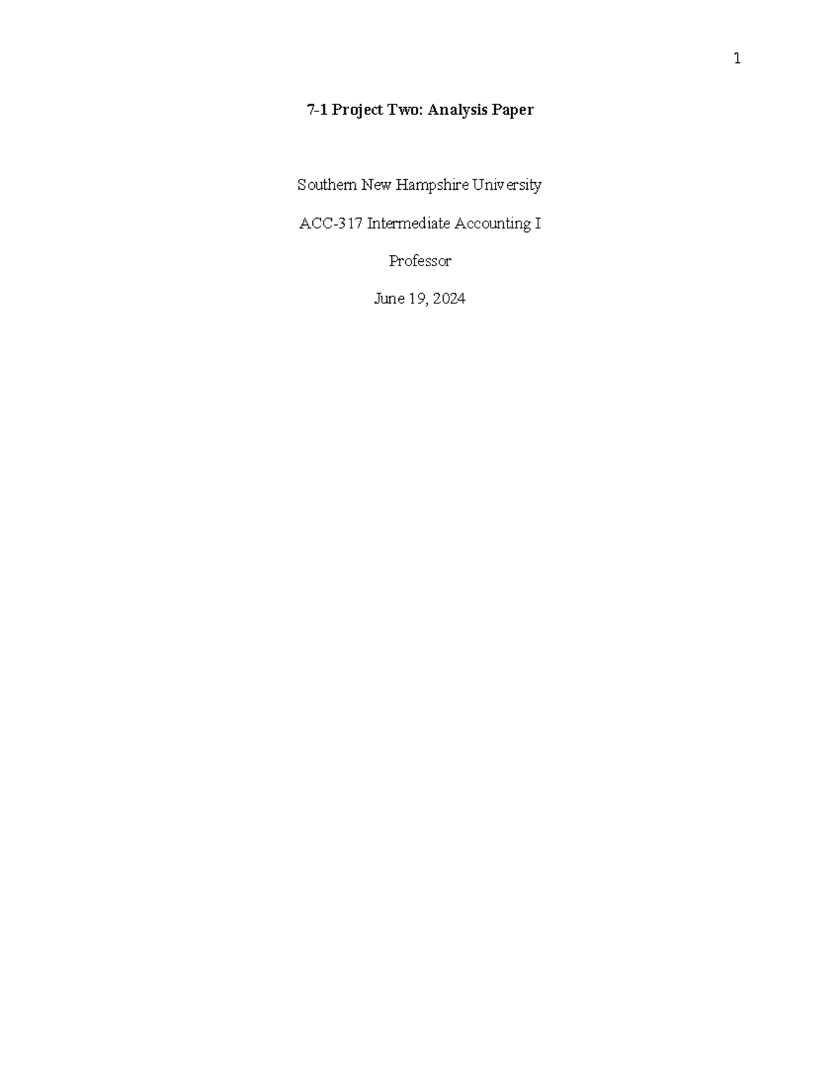Project 2 Analysis - 7-1 Project Two: Analysis Paper Southern New ...