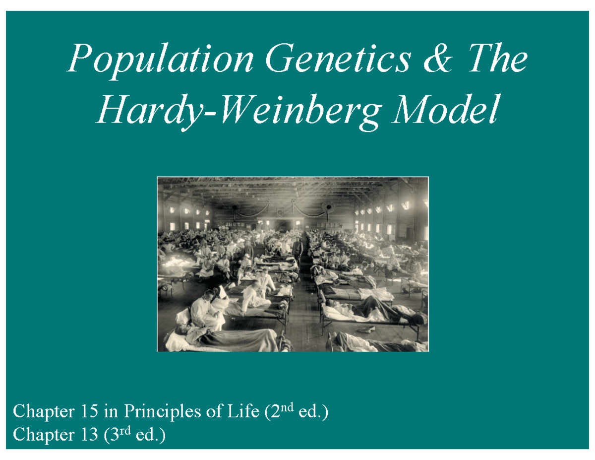 Population Genetics and Hardy Weinberg Equilibrium - Population ...