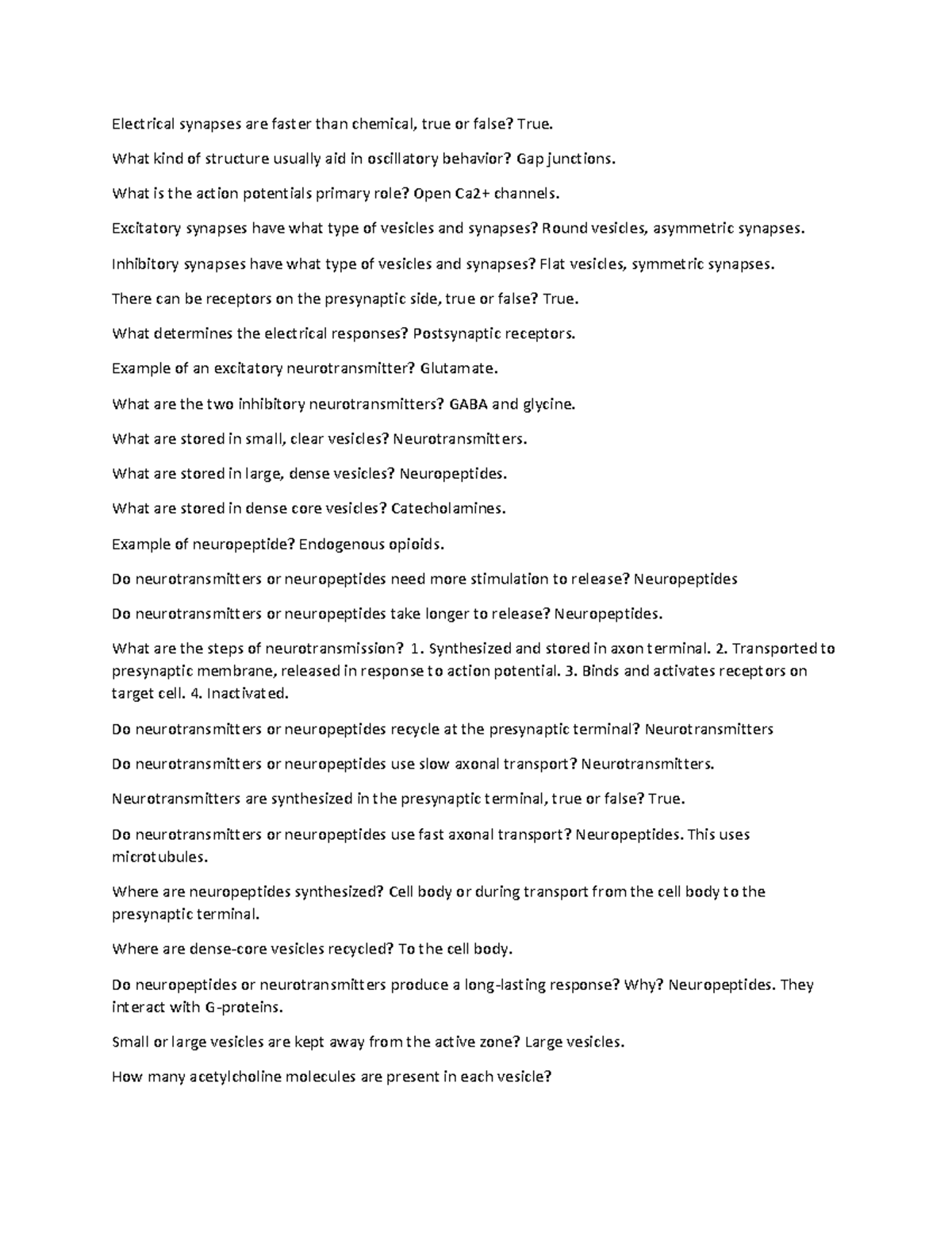 Synaptic Transmission Questions - Warning: TT: undefined function: 32 Warning: TT: undefined ...