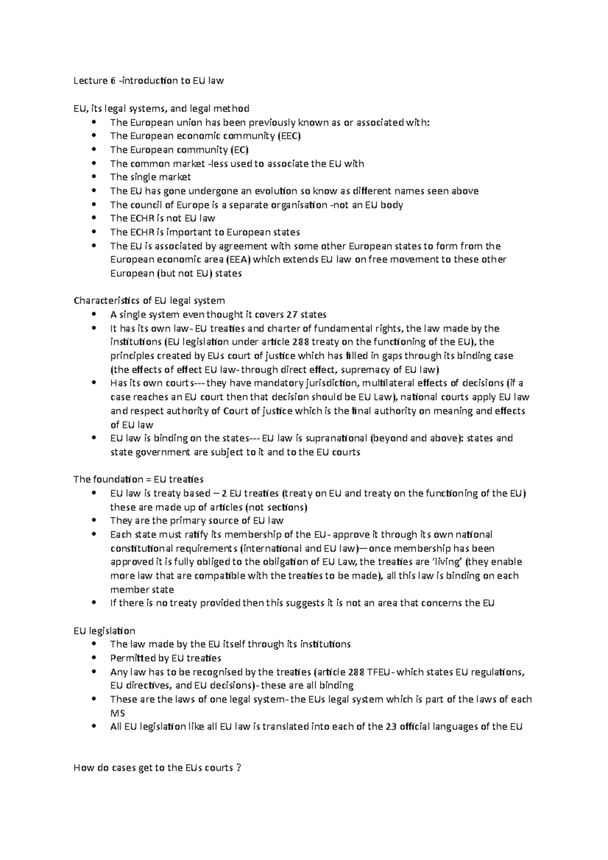 Lecture 6 - notes - PGD6PUL - LSBU - Studocu
