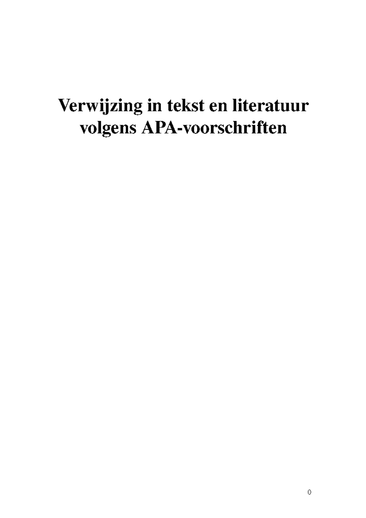APA regels voor bronnen noteren - Verwijzing in tekst en literatuur ...