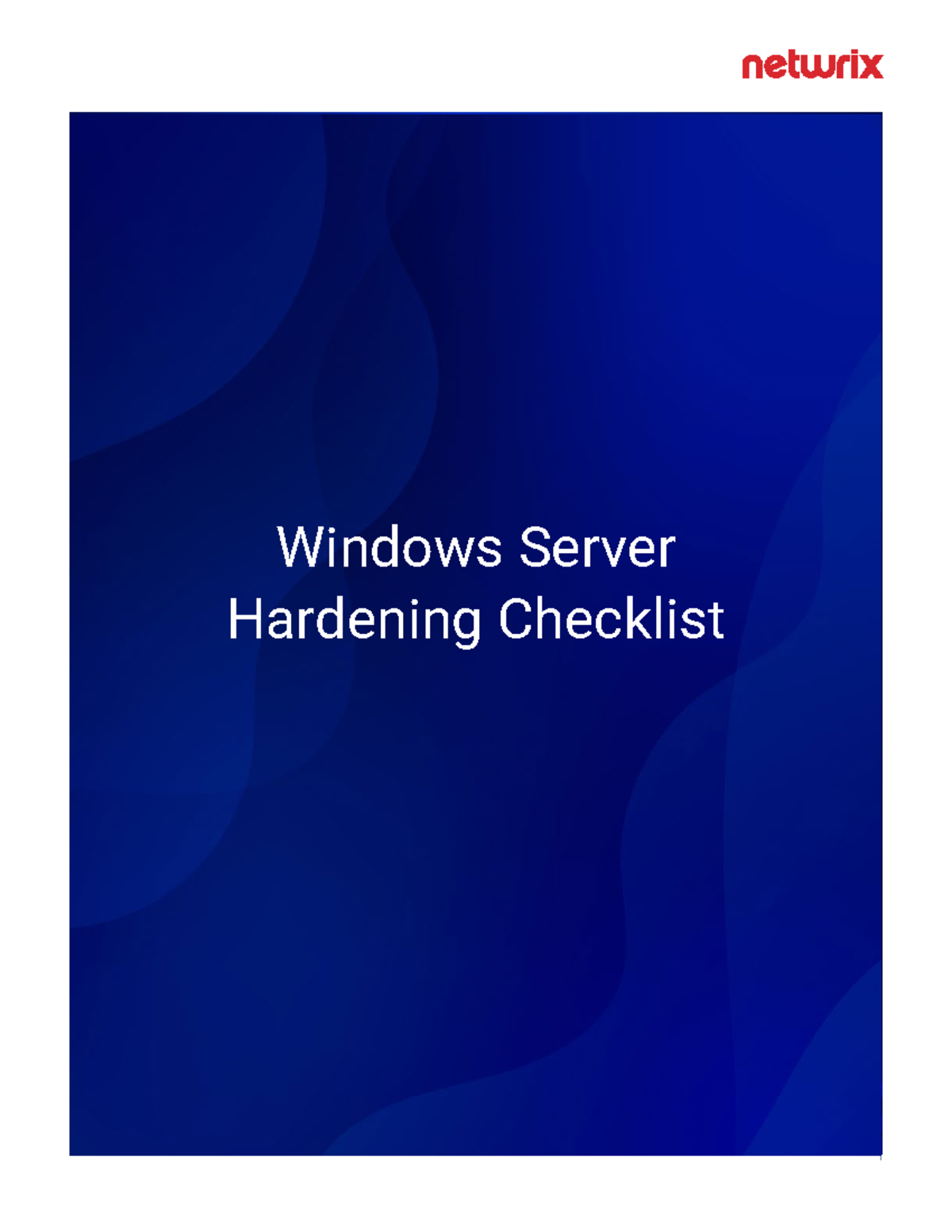 Windows Server Hardening Checklist - Windows Server Hardening Checklist ...
