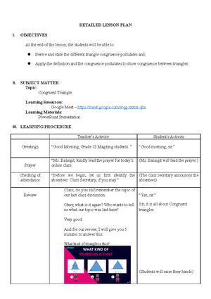 Lesson plan for rectangular coordinate system - I. OBJECTIVES At the ...