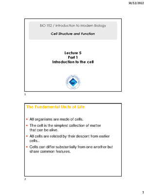 BIO 152 Lecture 4 gene-expression Part 2 DNA replication - Lecture 4 PART 2 DNA REPLICATION BIO ...