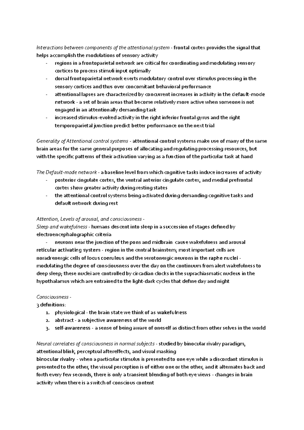 Interactions between components of the attentional system ...
