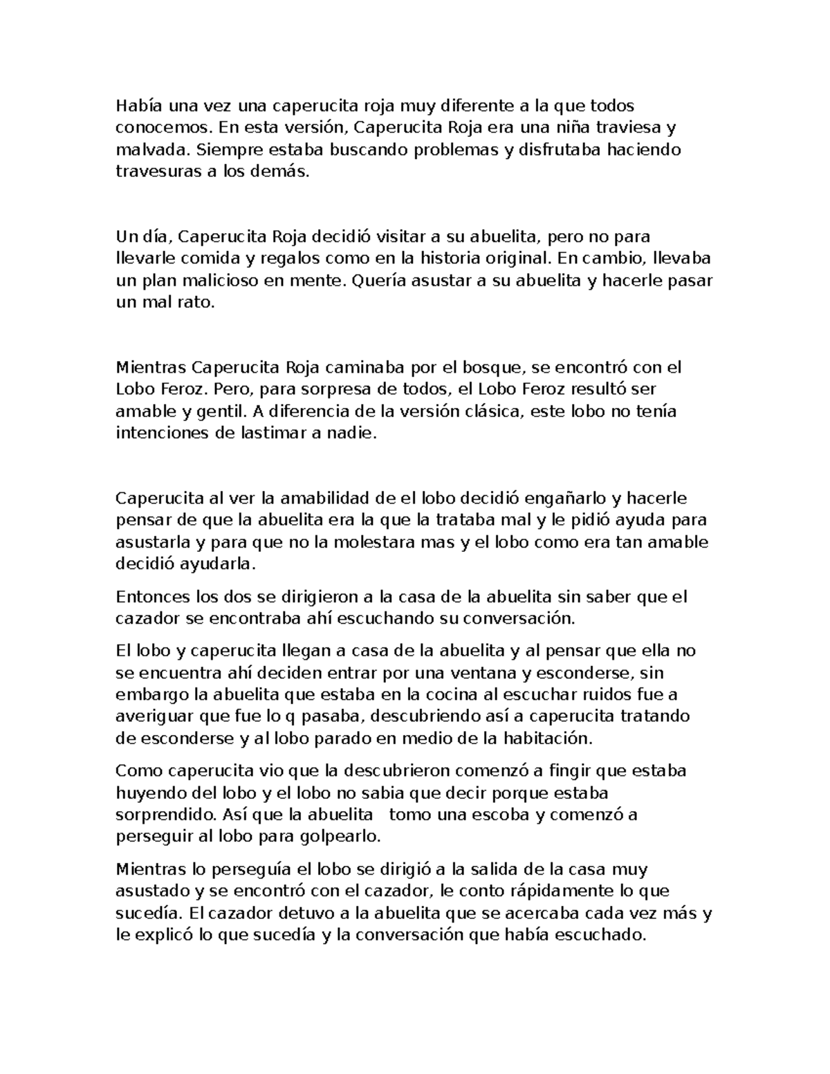 Historia de Caperucita S10 - Había una vez una caperucita roja muy ...