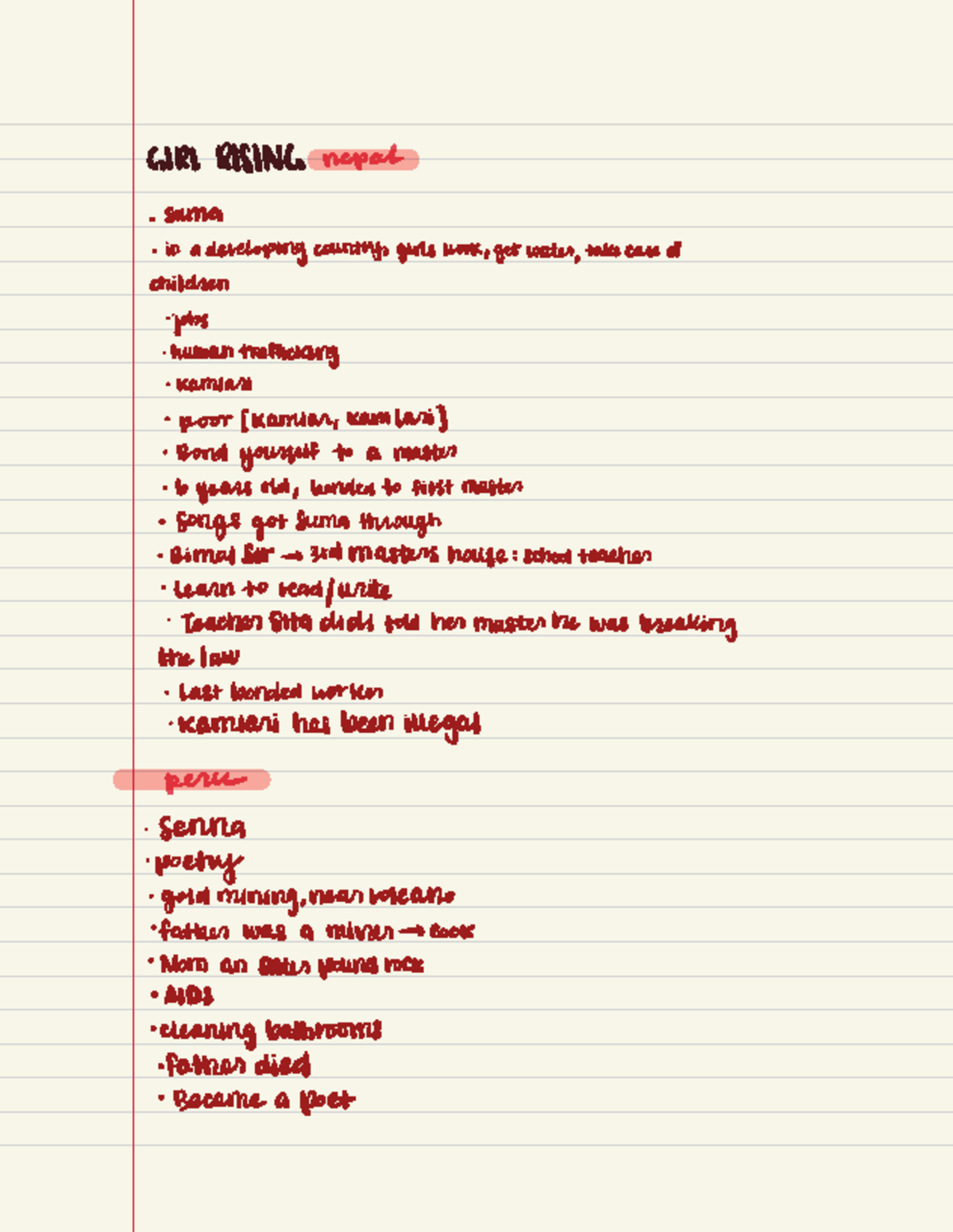 Discussion #10 - GIRL RISING nopal . Suma . in a developing country ...