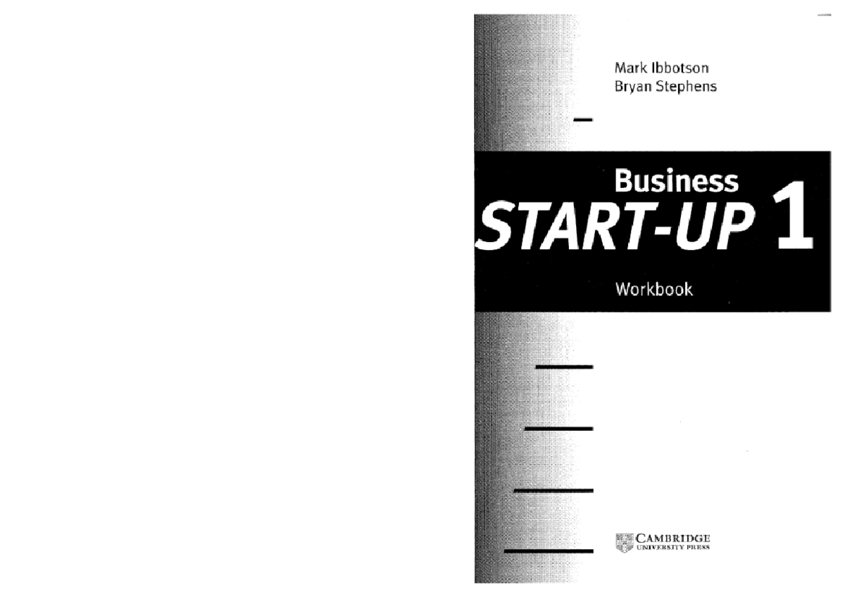 Business Start-Up 1 Work Book - tt Introduction Welcome to Business ...