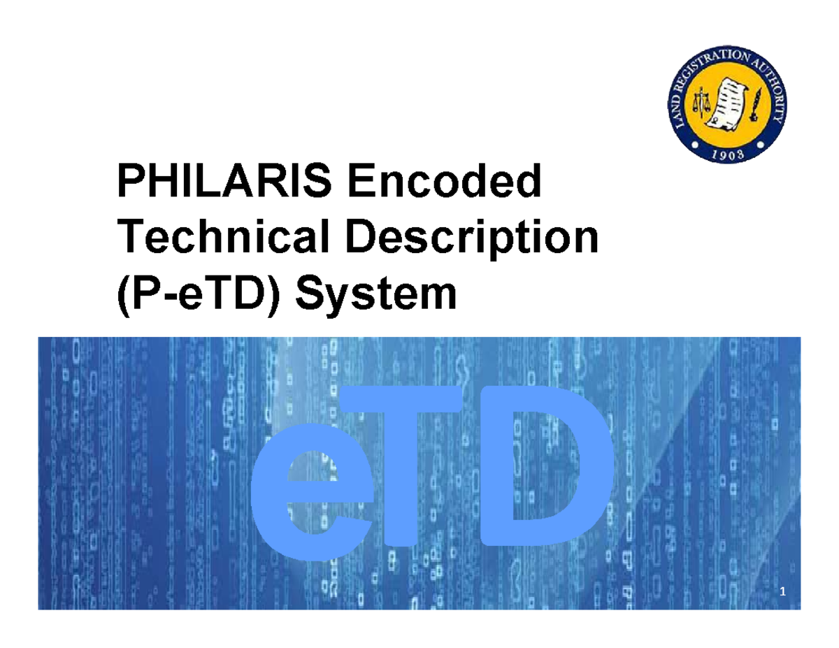 Copy of Philaris e TD Build 2.0 2015 - PHILARIS Encoded Technical ...