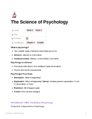 Memory - Introduction to Psychology (1st Semester) - Ì Memory Week Week ...