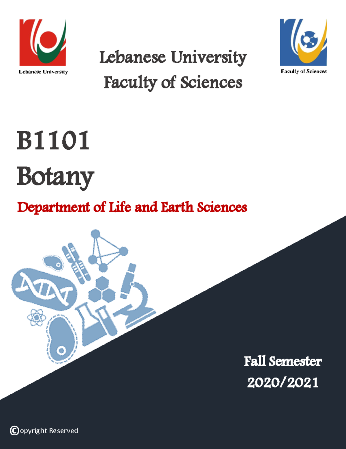Botany course for you to be read by you - © opyright Reserved Lebanese ...