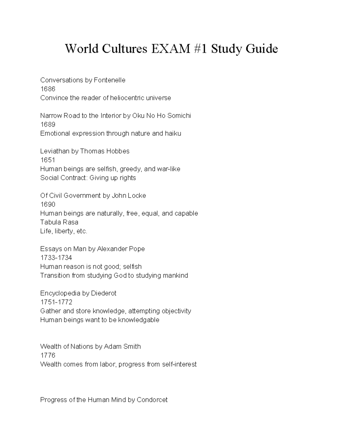 World Cultures 3 Study Guide - World Cultures EXAM #1 Study Guide ...