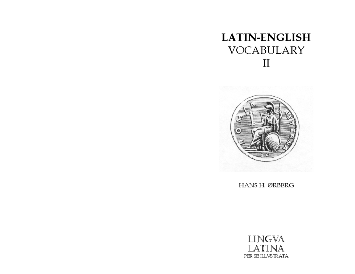 Latin dictionary - LINGUA LATINA is a complete, universal series that ...