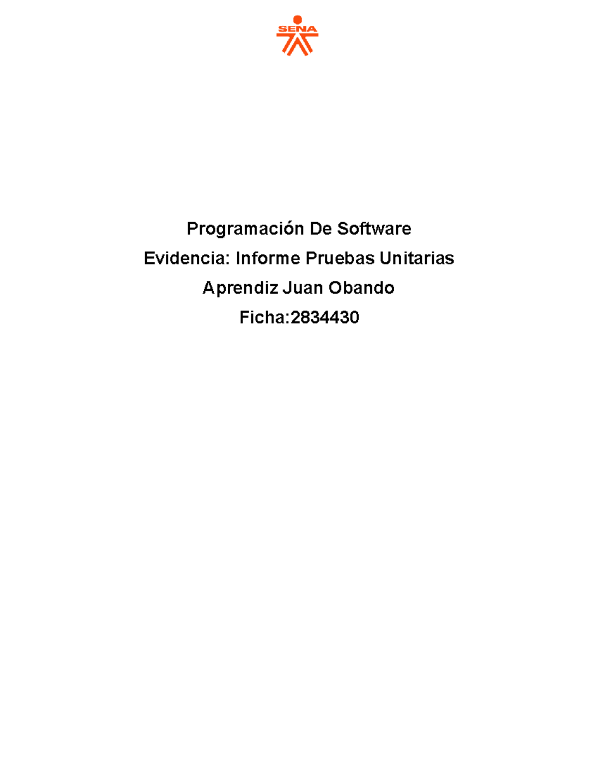 Pruebas Unitarias - ,,,, - Programación De Software Evidencia: Informe Pruebas Unitarias ...