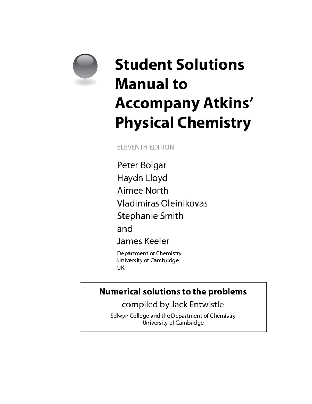 Manual Atkins - Apuntes 7,3 - Student Solutions Manual to Accompany ...