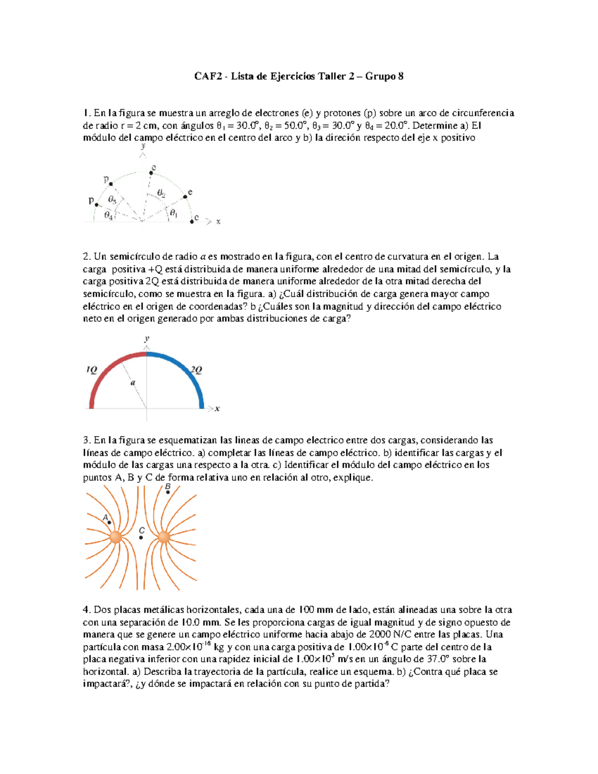 Talleres Fisica 2 - Warning: TT: undefined function: 32 CAF2 - Lista de Ejercicios Taller 2 ...