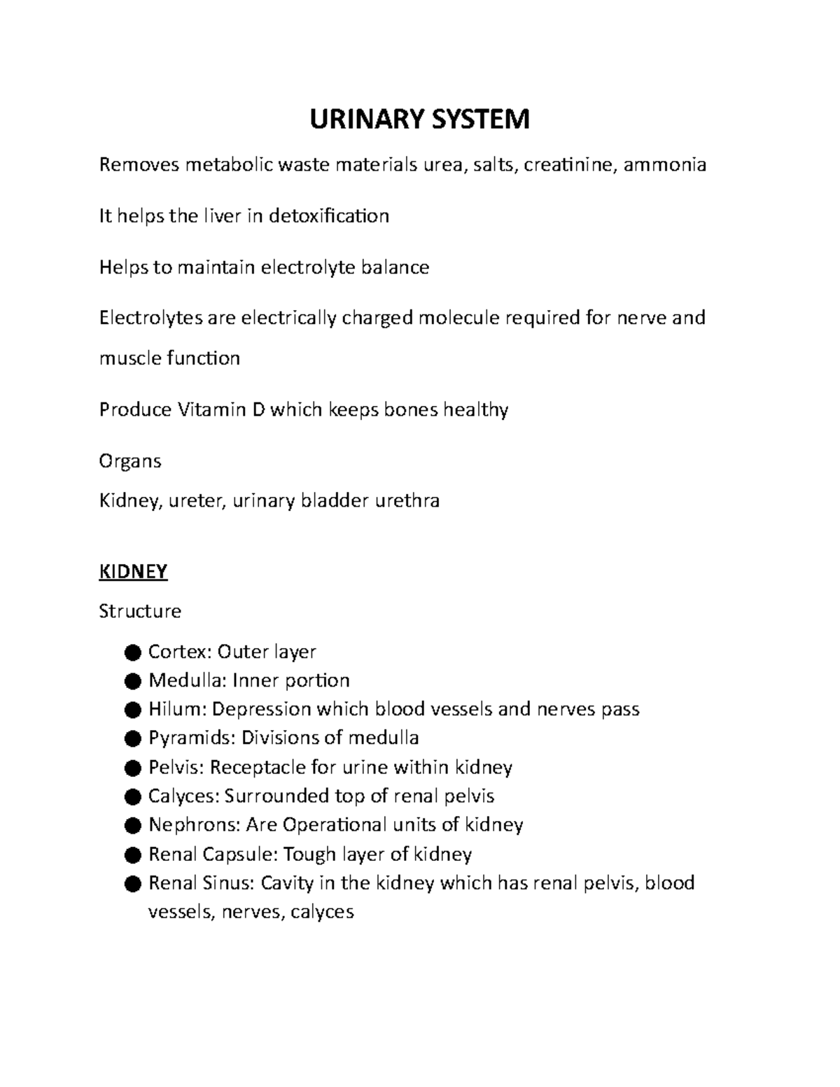 12 Urinary System - URINARY SYSTEM Removes metabolic waste materials ...
