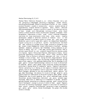 Med Terms CD - Medical Terminology for letters C and D - Medical ...