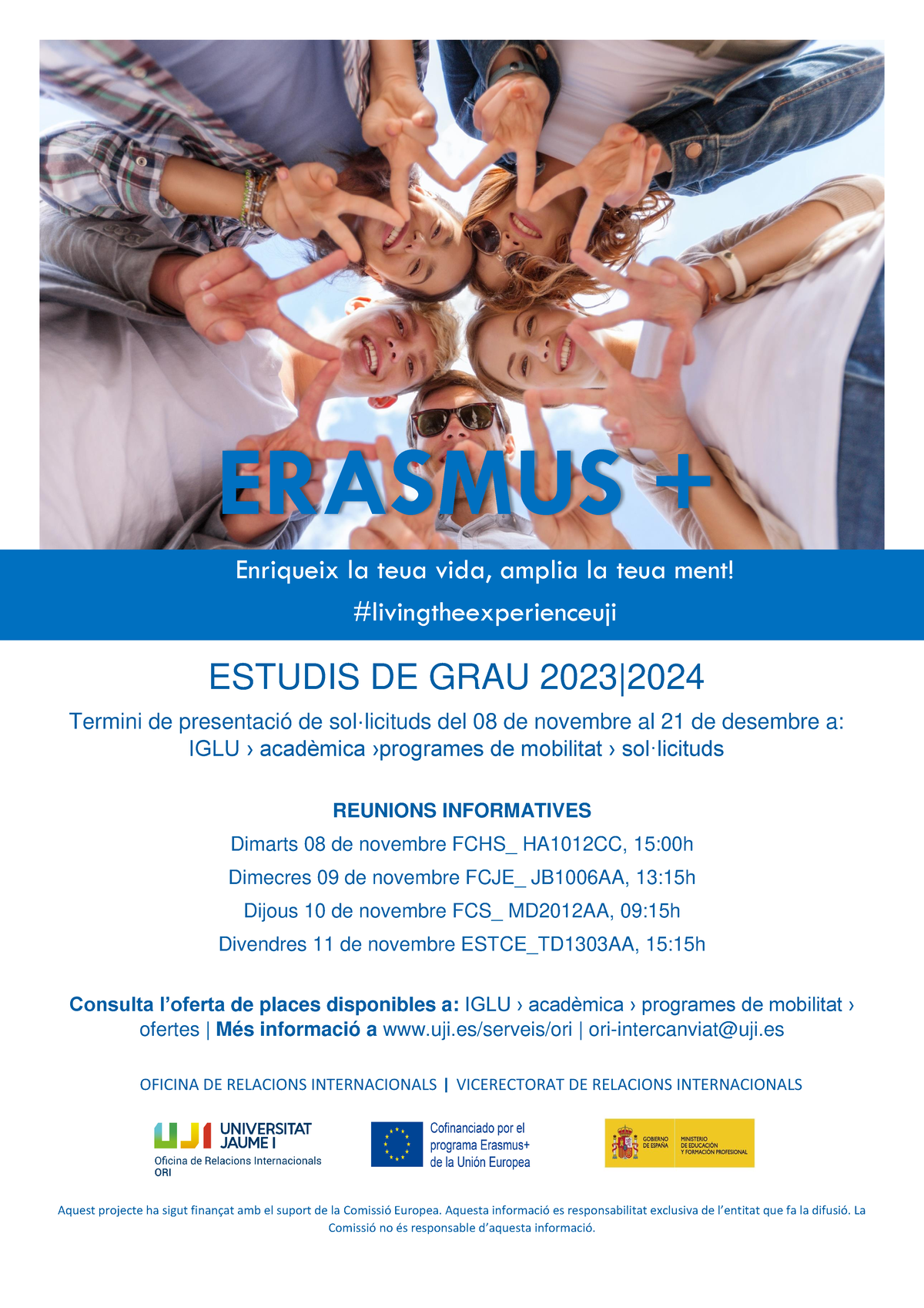 Cartel erasmus 22-23 final VAL ok - ESTUDIS DE GRAU 2023| Termini de ...