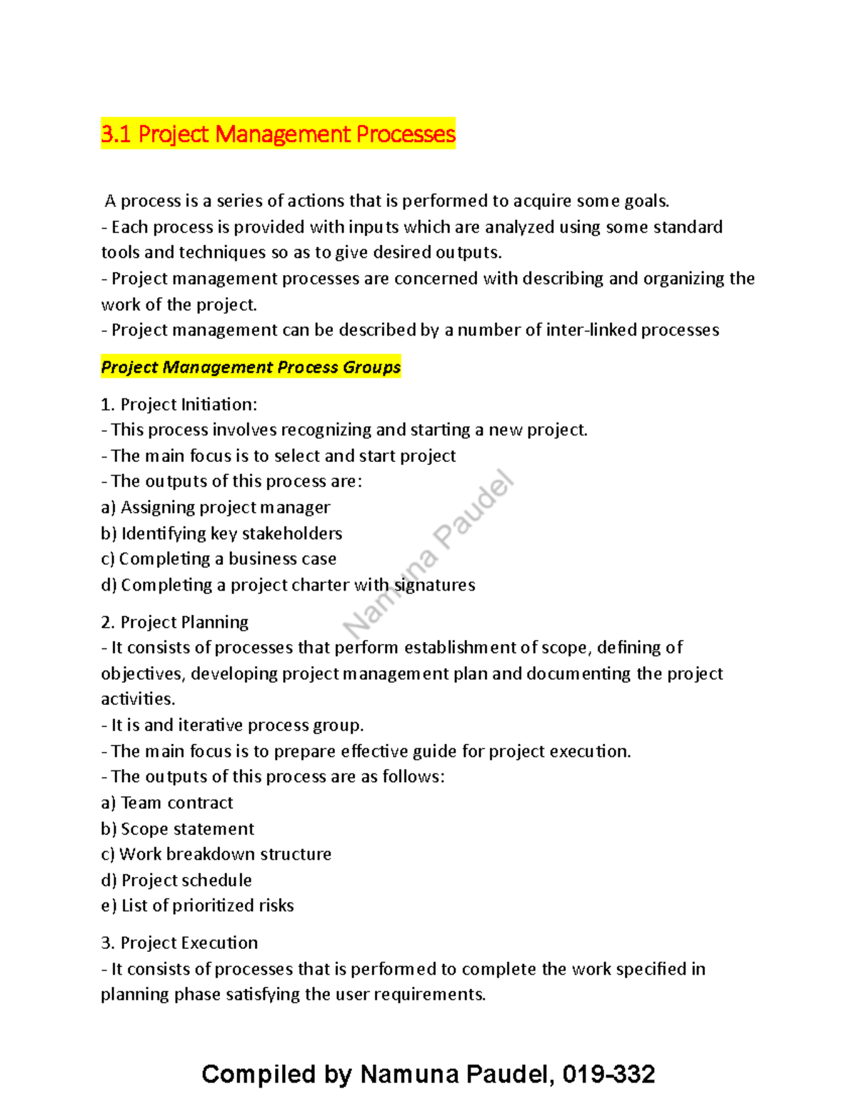 Chapter-3 ICT Namuna - According to syllabus of Pokhara University - 3 Project Management ...