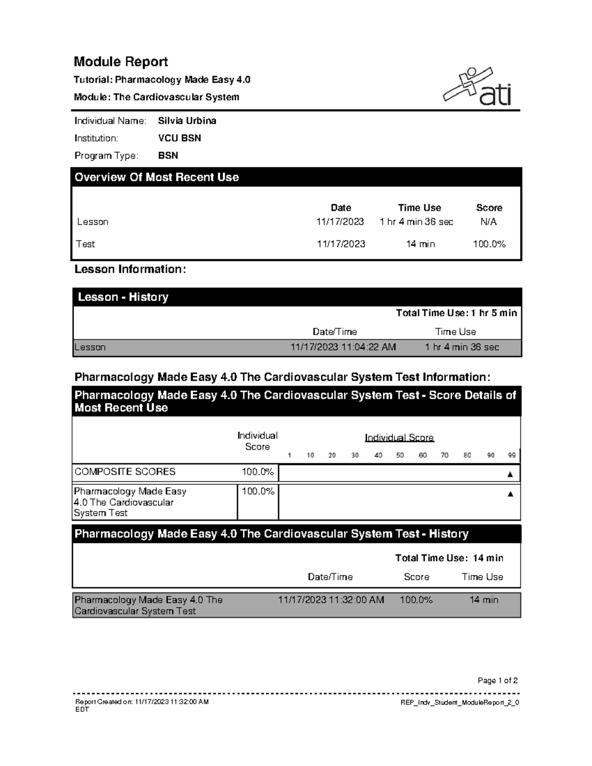 Cardio 111 - Jjjj - Module Report Tutorial: Pharmacology Made Easy 4 ...