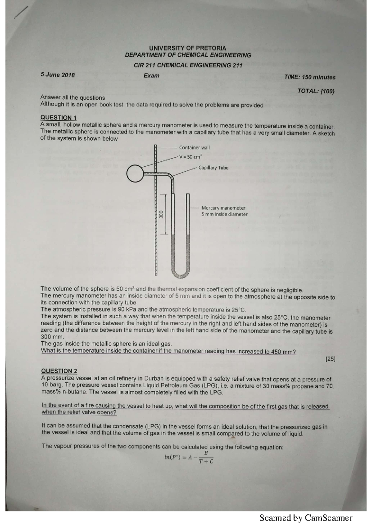 CIR 211 Exam 2018 - PAST EXAM PAPER - UNIVERSITY OF PRETORIA DEPARTMENT ...