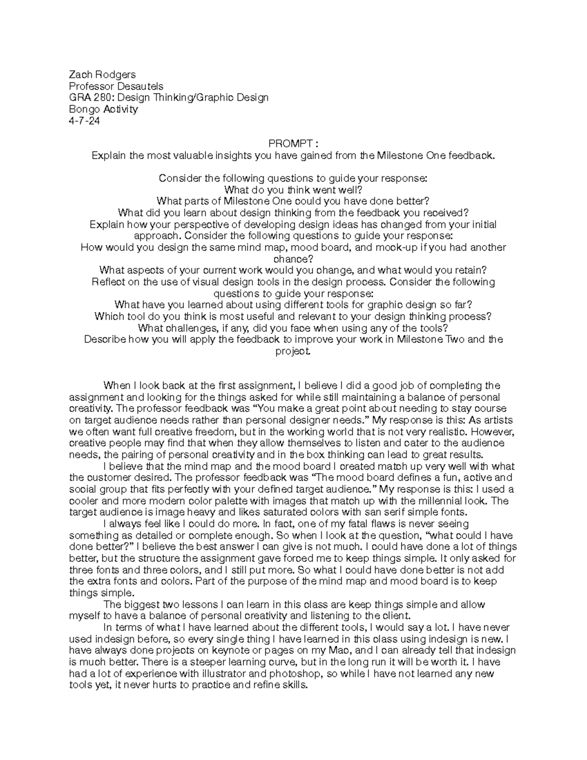 5-1 Zach Rodgers Gra-280 - Zach Rodgers Professor Desautels GRA 280 ...