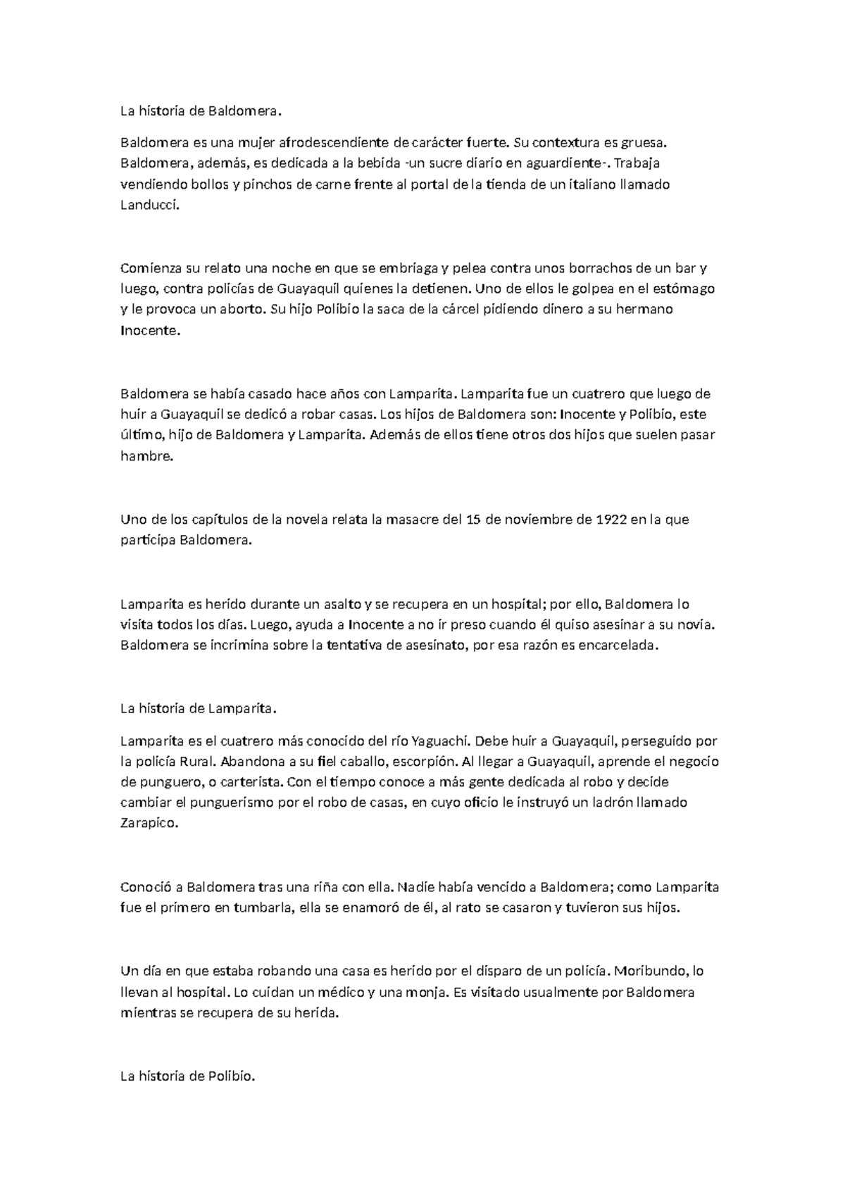 La historia de Baldomera - Baldomera es una mujer afrodescendiente de ...