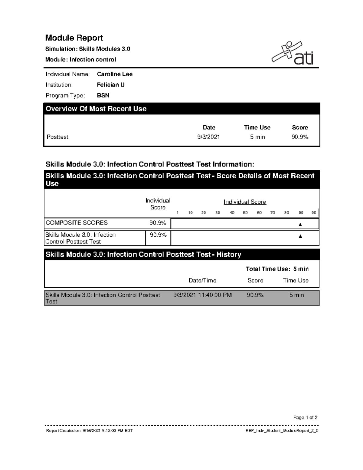 Report for ati lol dont unlock - Module Report Simulation: Skills ...