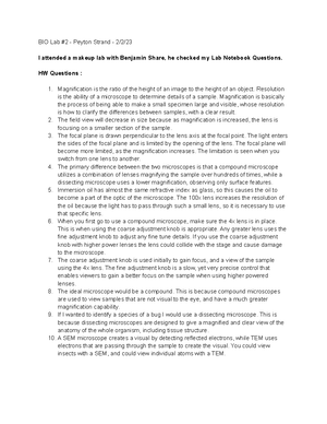 BIO LAB 1 - yes - Peyton Strand - Bio Lab 1 - 1/26/ DATA TABLE FIGURE ...