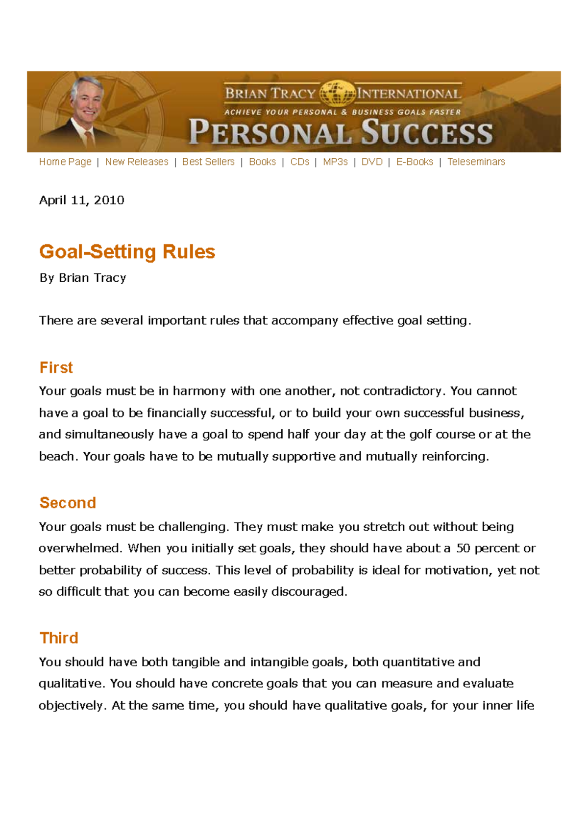 Goal seting - very important info to be considered - Home Page | New ...
