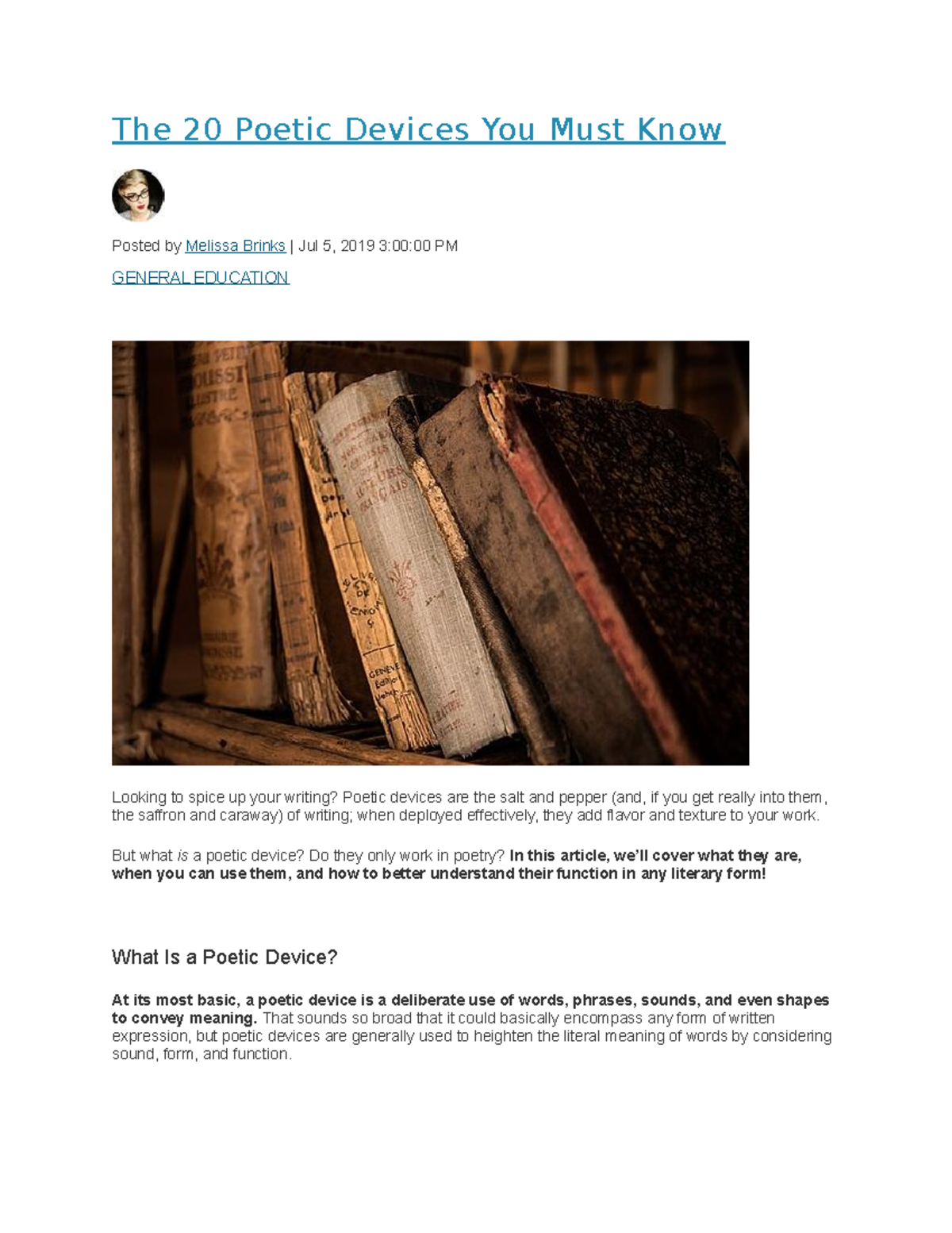 20 Poetic Devices and how to use them - The 20 Poetic Devices You Must ...