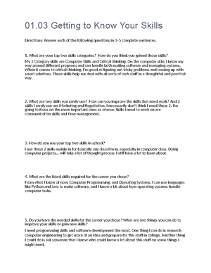 Know your values by TT - 01 Know Your Values Directions: Use the ...