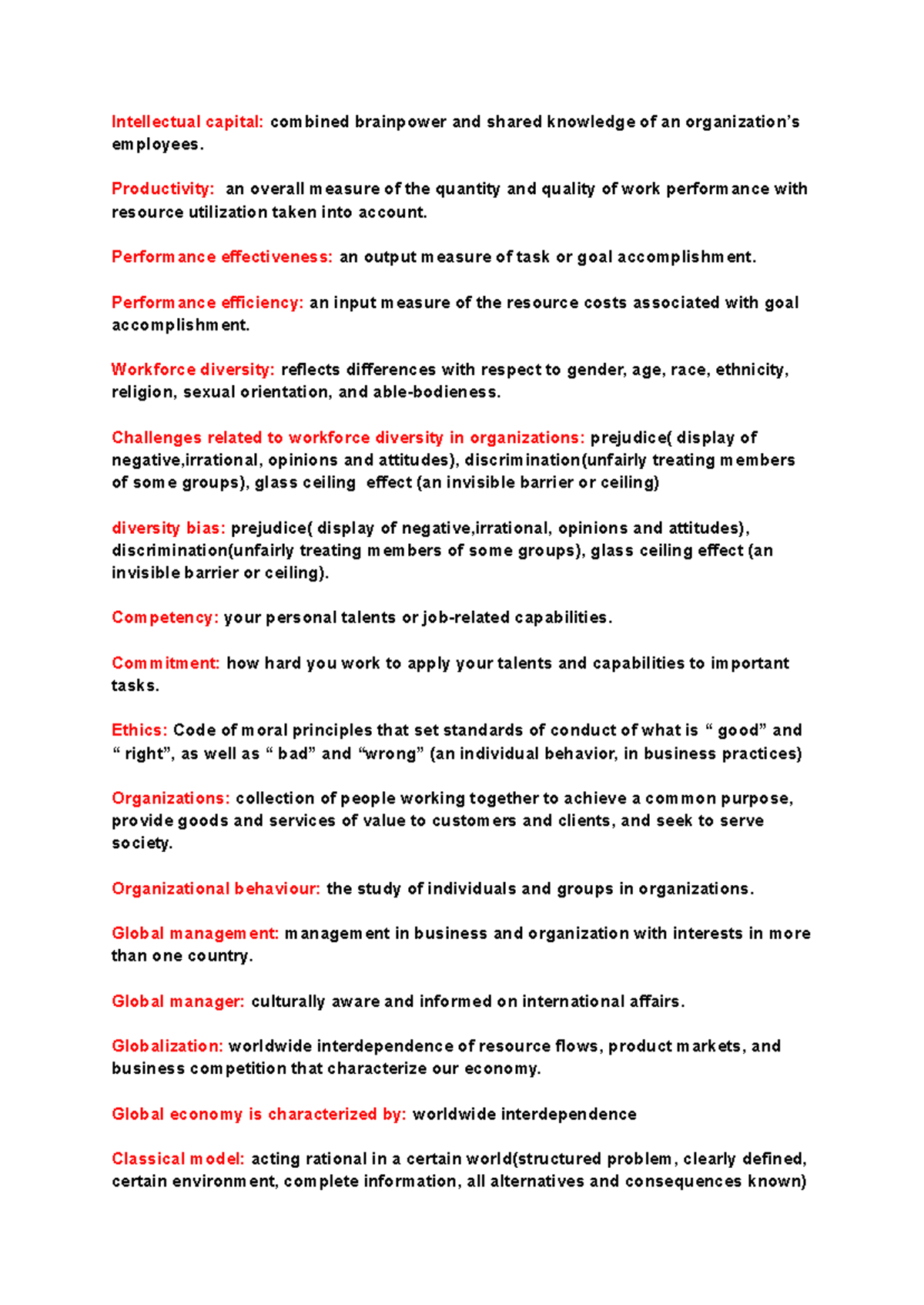 GMS 200 - Summary Introduction to Global Management - Intellectual ...