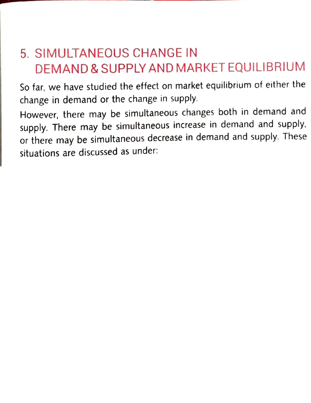 Simultaneous increase in demand - Bachelor of Commerce - Studocu