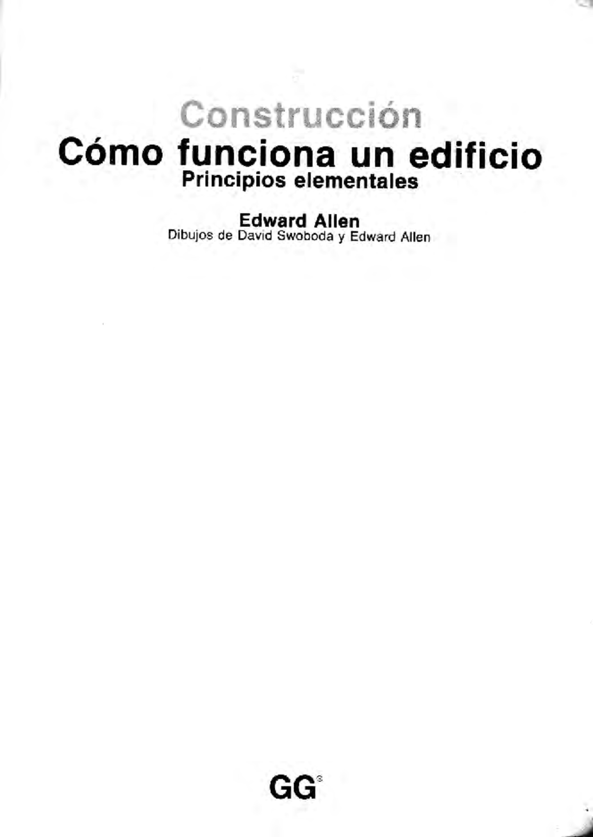 Como funciona un edificio. E Allen - Derecho Ambiental - Studocu