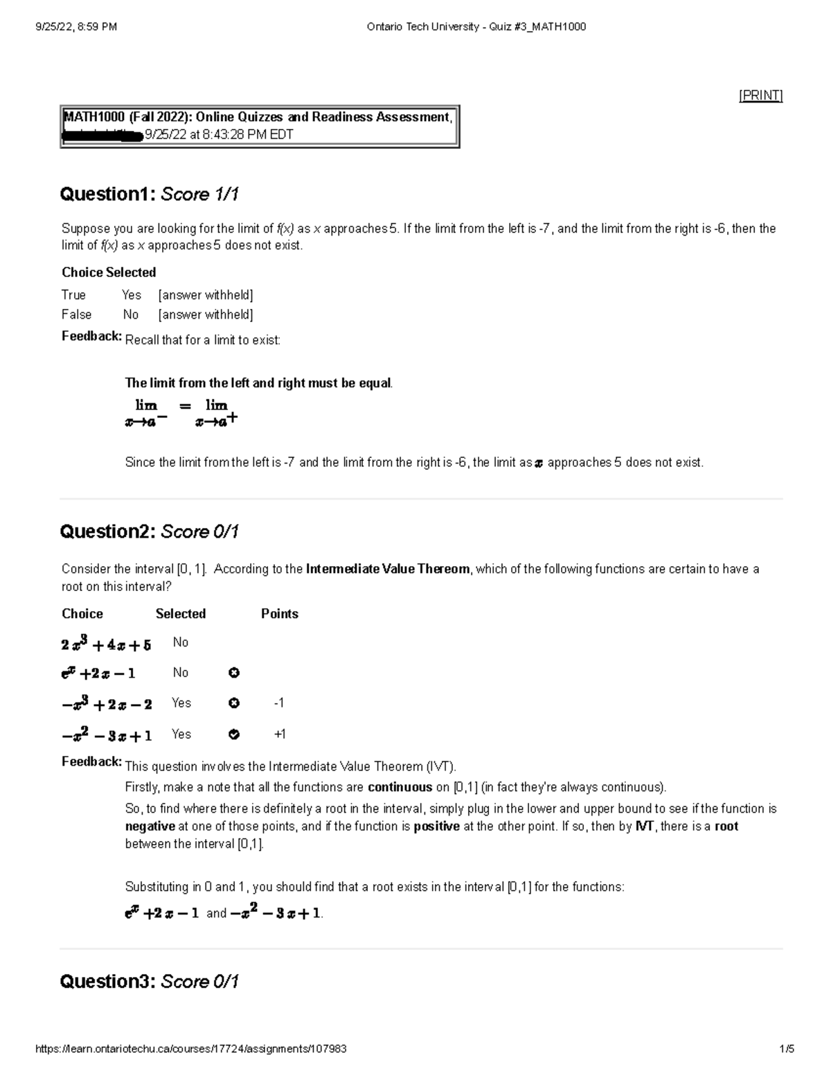 Mobius Online Quiz - [PRINT] MATH1000 (Fall 2022): Online Quizzes and ...