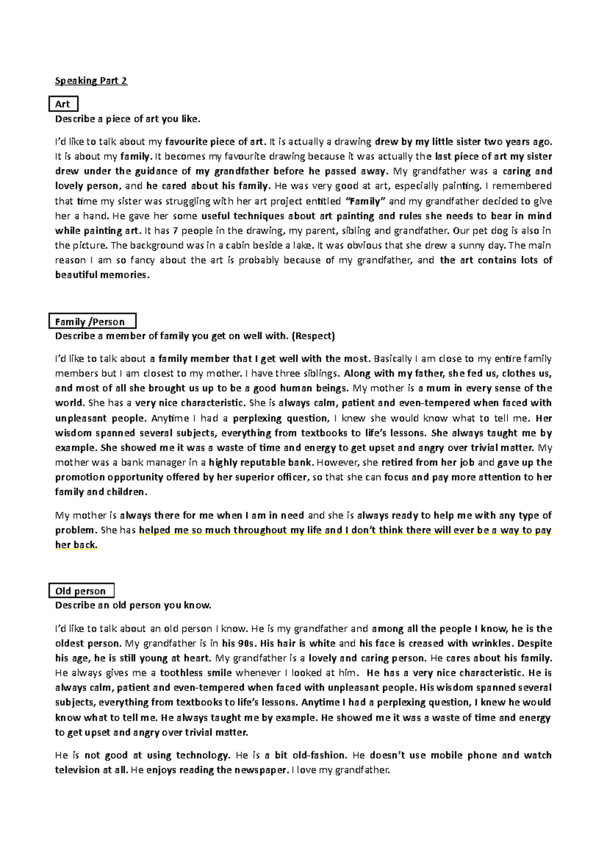 Ielts Speaking - general - Speaking Part 2 Art Describe a piece of art ...