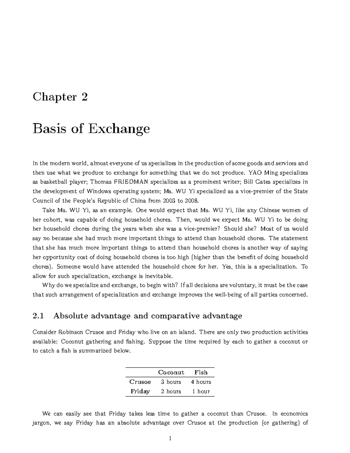 Ch02 Comp Adv 20210831 - Textbook - Chapter 2 Basis of Exchange In the ...