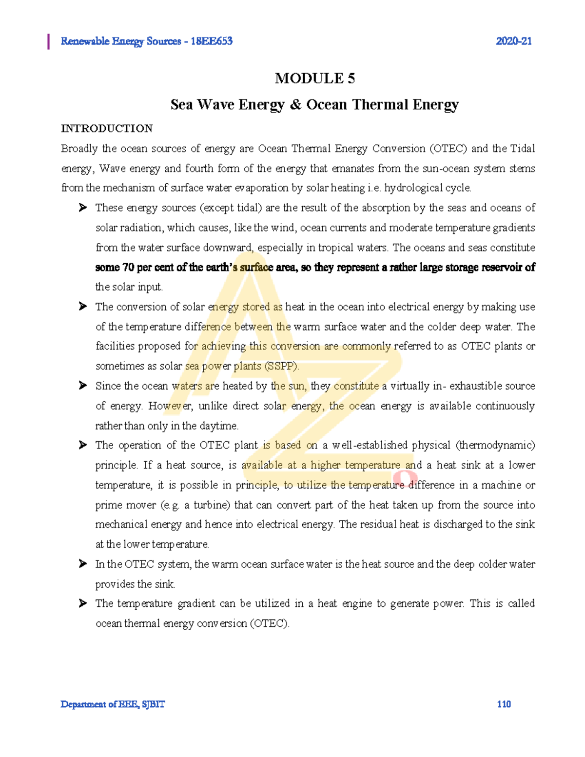 RER Mod5@Az Documents - Mod 5 - MODULE 5 Sea Wave Energy & Ocean Thermal Energy INTRODUCTION ...