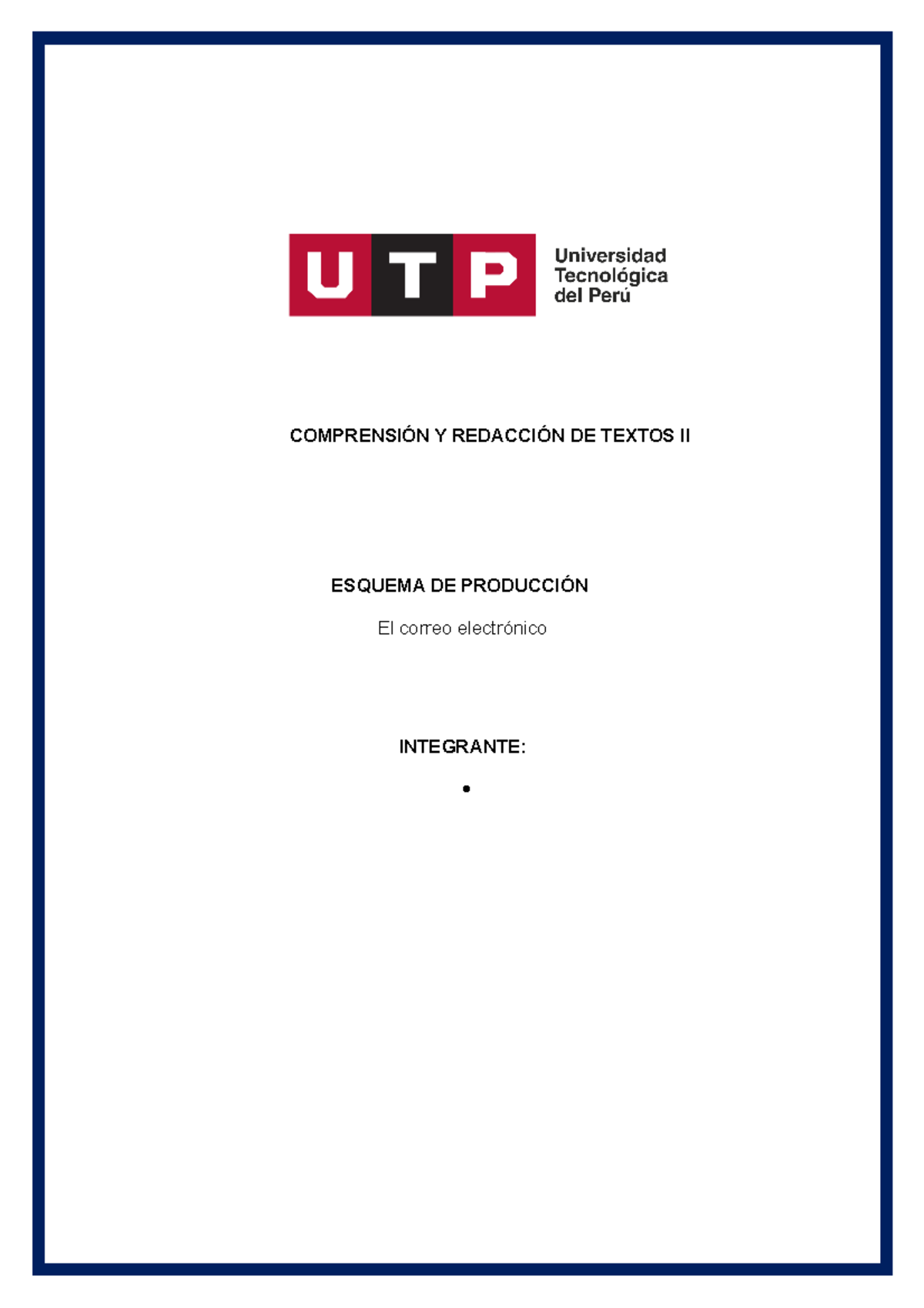 CRT II - Semana I - Ejercicio DE Transferencia - Correo Electronico - AGOS23 - COMPRENSIÓN Y ...