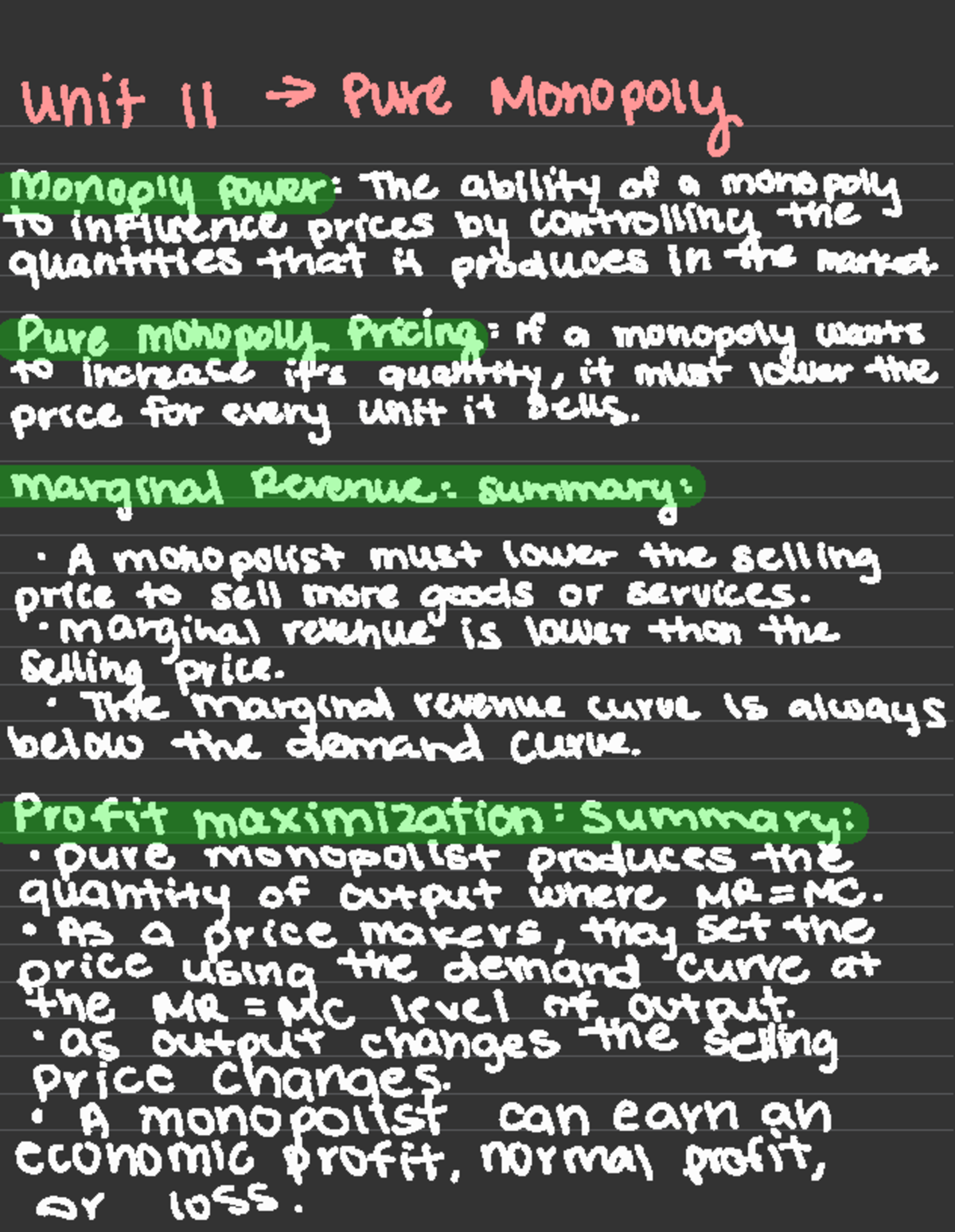 Micro economic unit 9 - unit 11 → Pure Monopoly Monopoly power : The ...