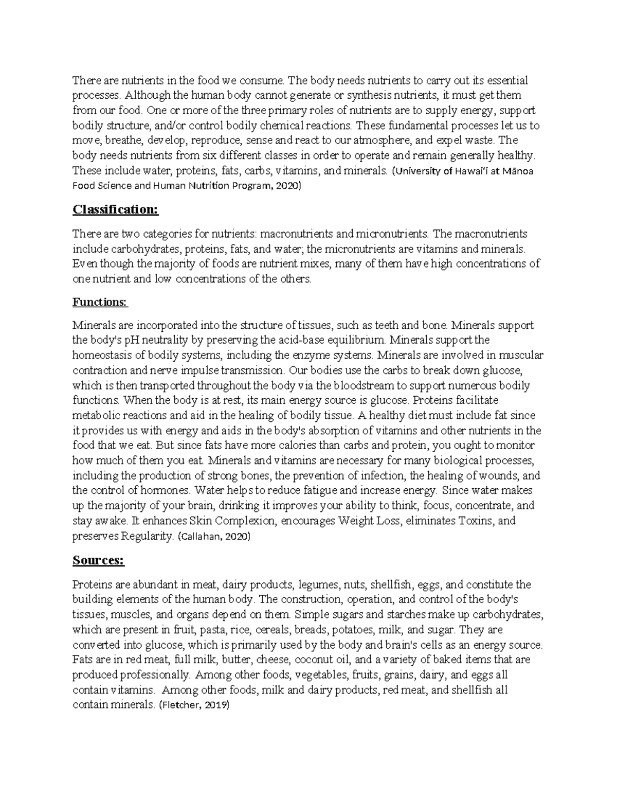 Assignment activity unit 1 hs 2611 Nutrition - There are nutrients in ...